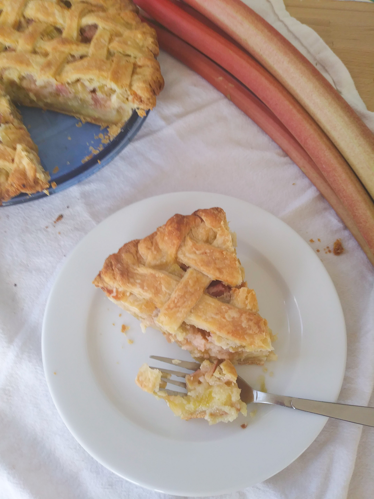 Rhubarb Custard Pie Northern Ginger Pies And Crumbles